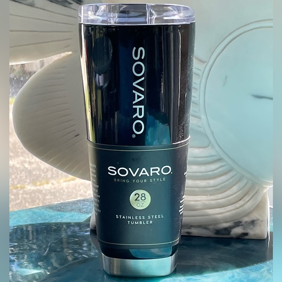 SOVARO | Dining | Sovaro 28oz Insulated Black Hotcold Tumblerwater ...